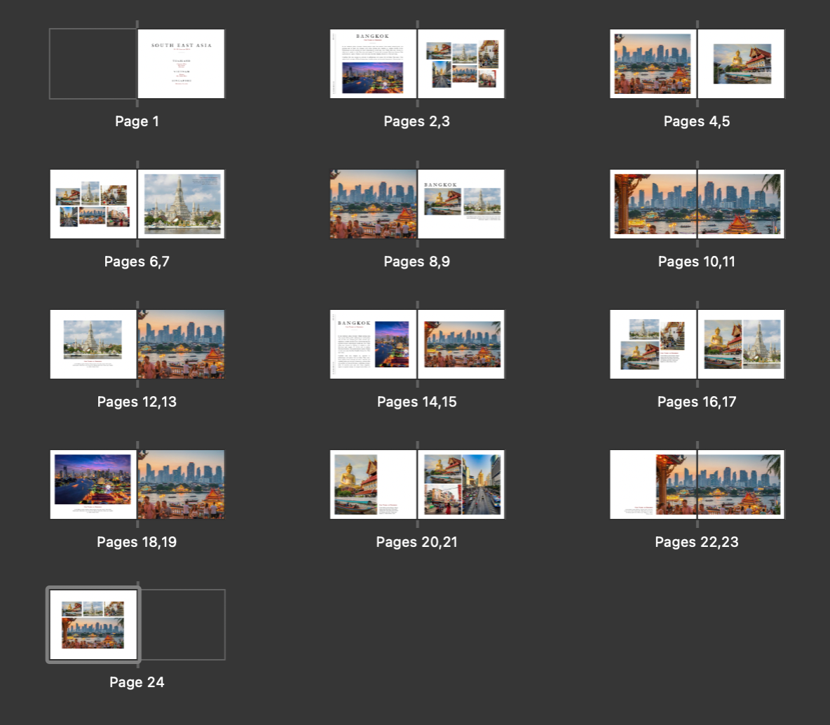 South East Asia Photo Book Layout Template – Travel Journal Company