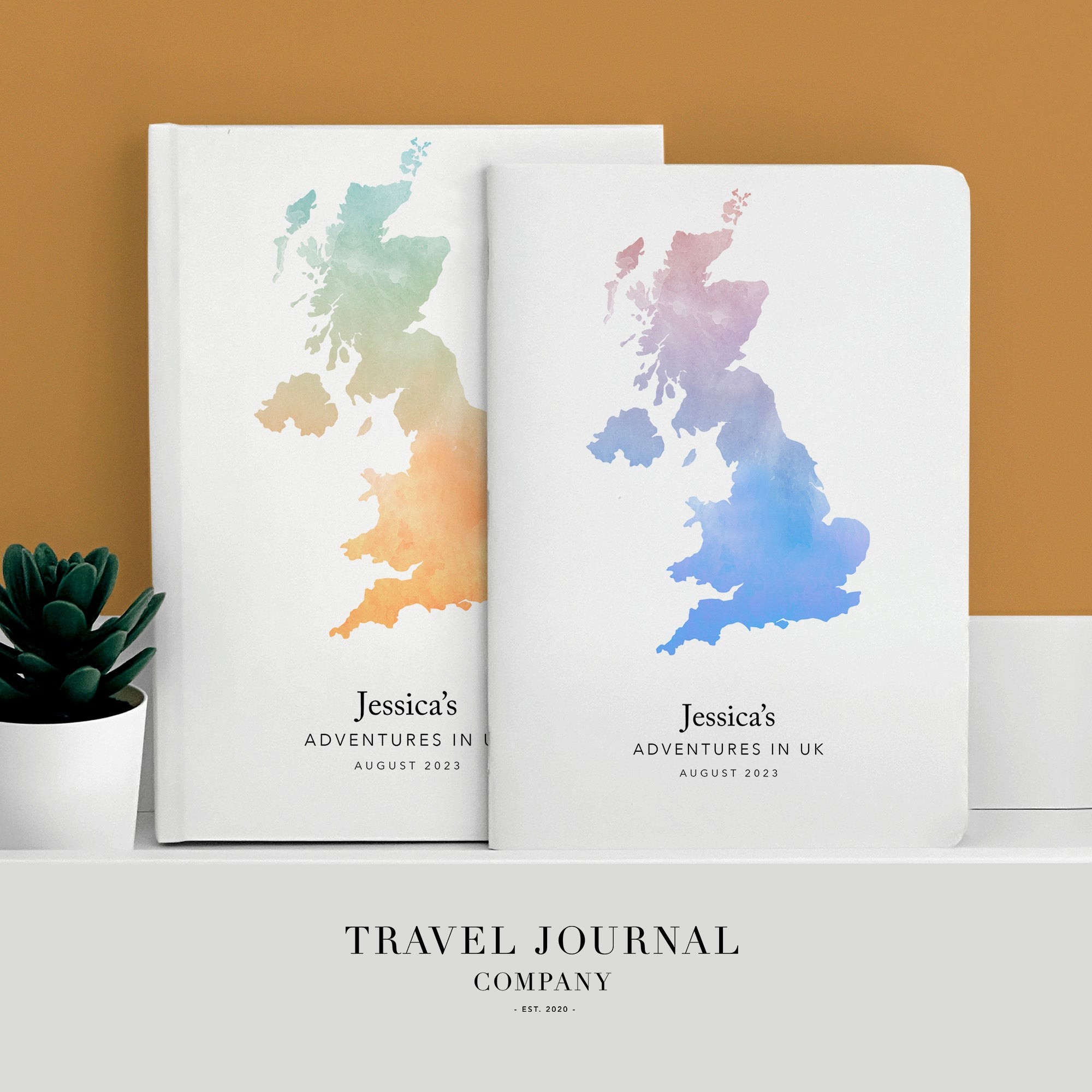 United Kingdom Personalised Watercolour Travel Journal – Travel Journal ...